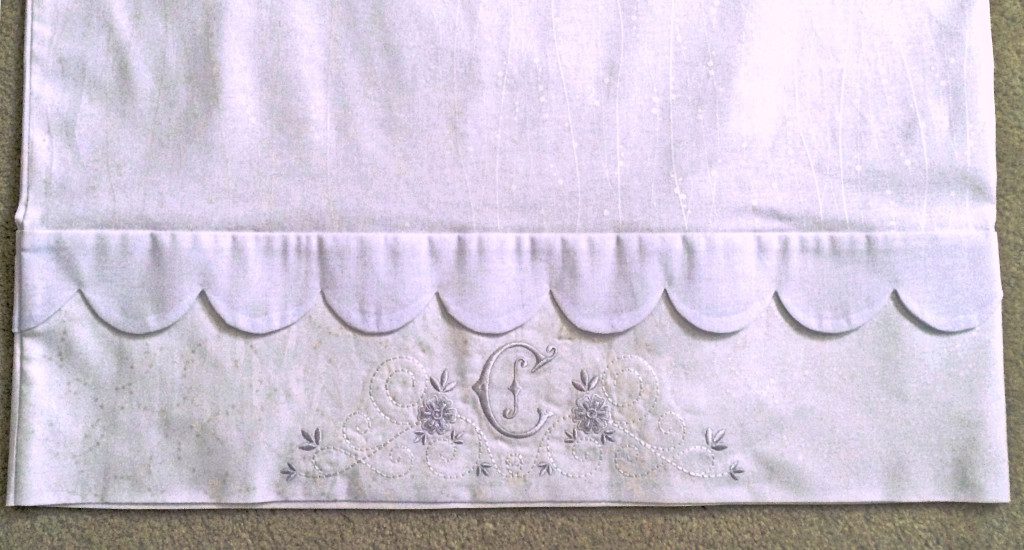 Monogram Scallop Pillowcase - Sew-ciety